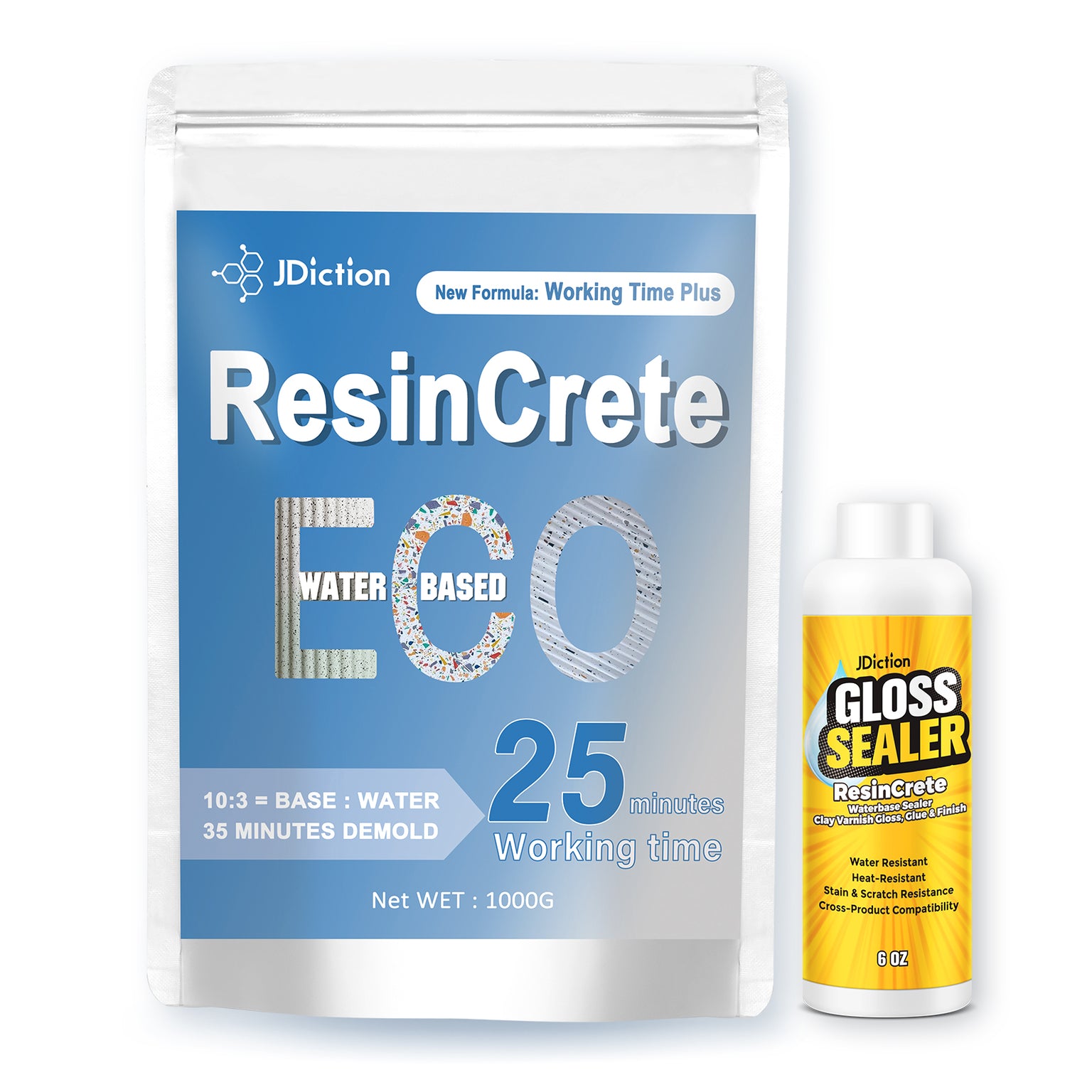 JDiction ResinCrete – Eco Pour Craft Kits for DIY Home Décor & Gifts