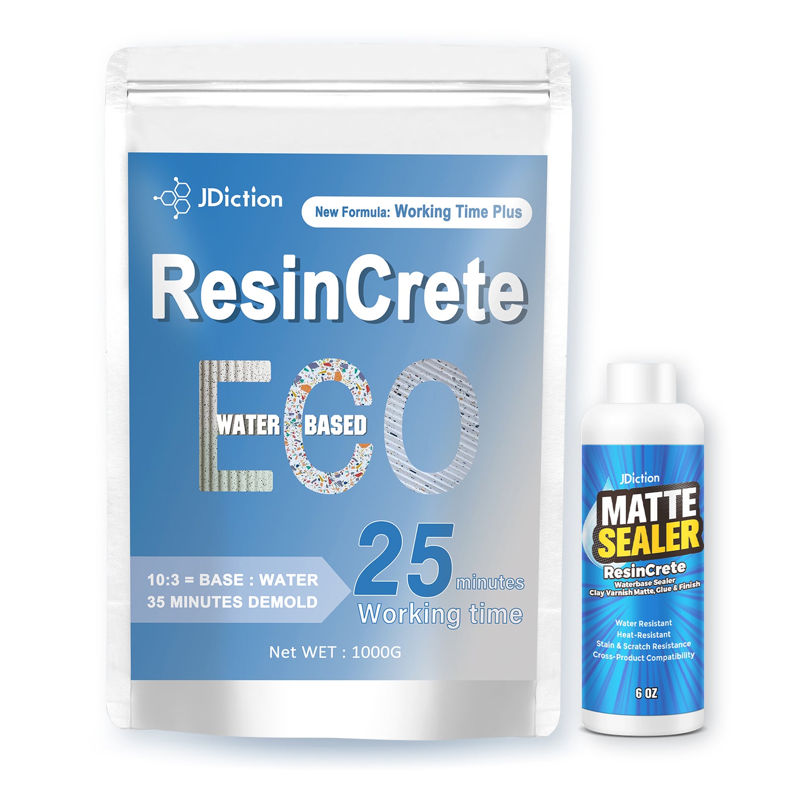 JDiction ResinCrete – Eco Pour Craft Kits for DIY Home Décor & Gifts